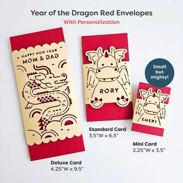 2024 Dragonette, Mini Dragon Red Envelope, personalized – HooHoo And Mouse